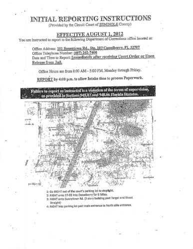 Seminole County Map to Felony Probation - Bryce A. Fetter